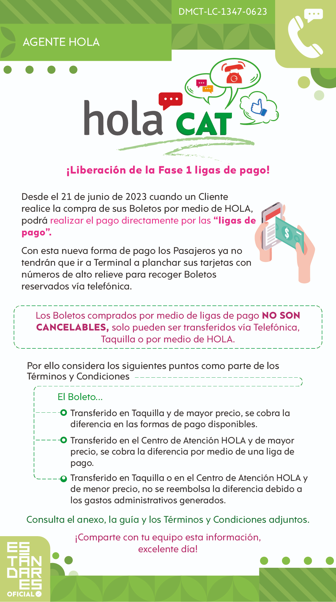 DMCT-LC-1347-0623 ¡HOLA CAT| Ligas de pago! – MobilityADO-Interno